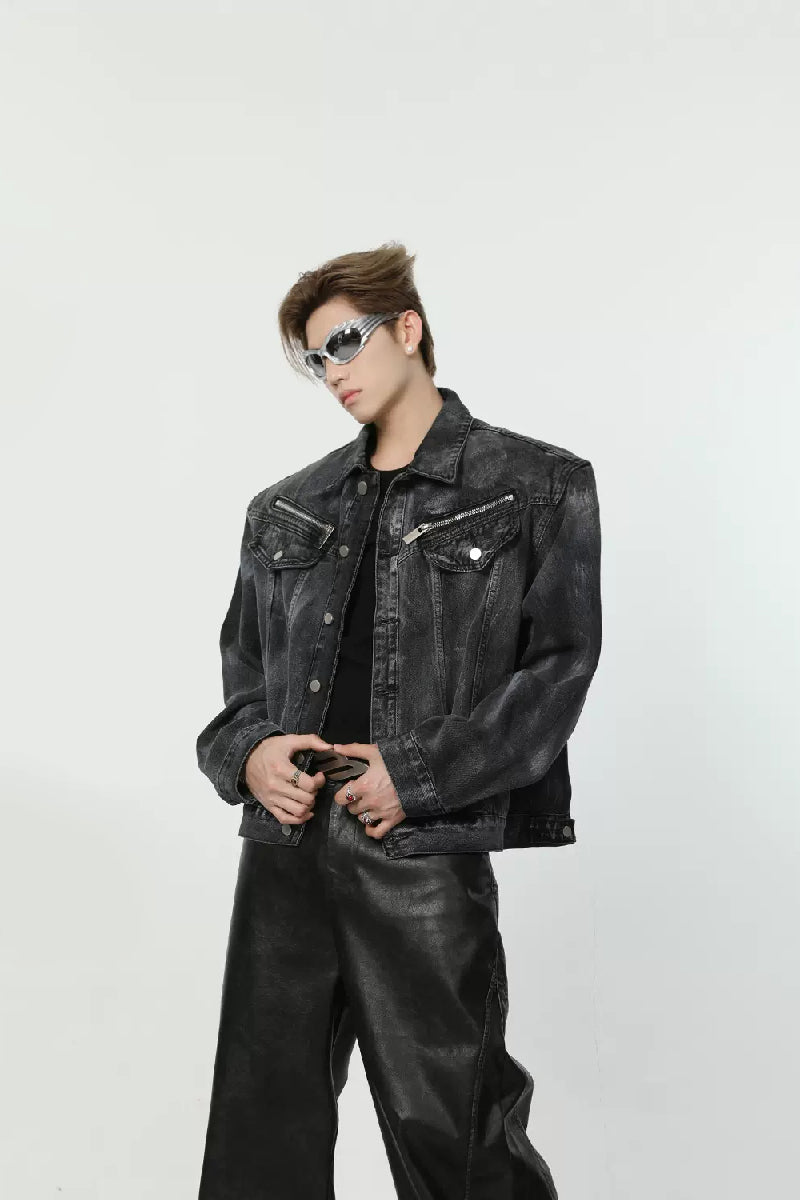 Vintage Cropped Denim Jacket – Copping Zone