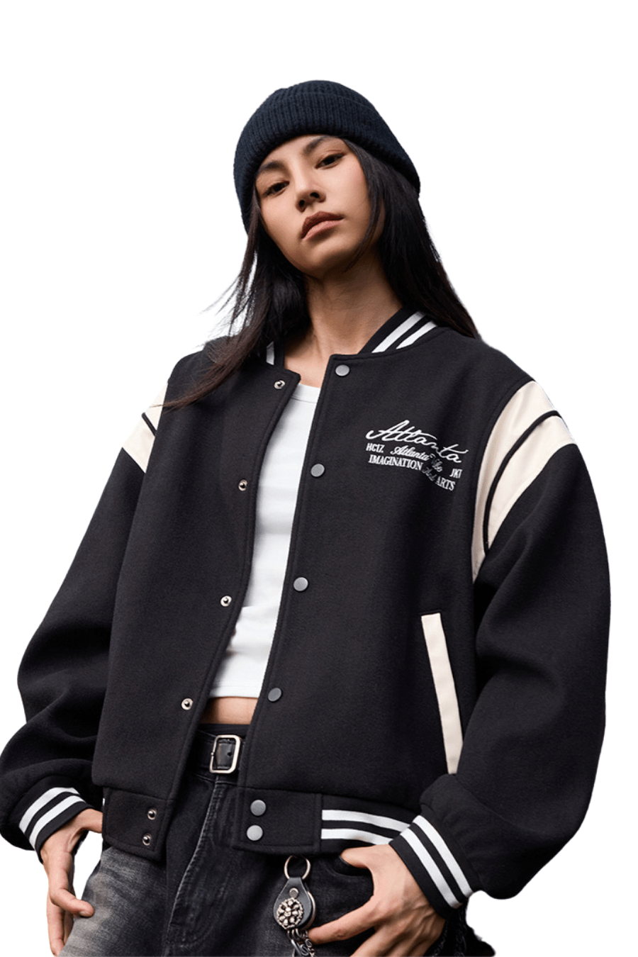 Vintage Pearl Embroidered Varsity Jacket – Copping Zone