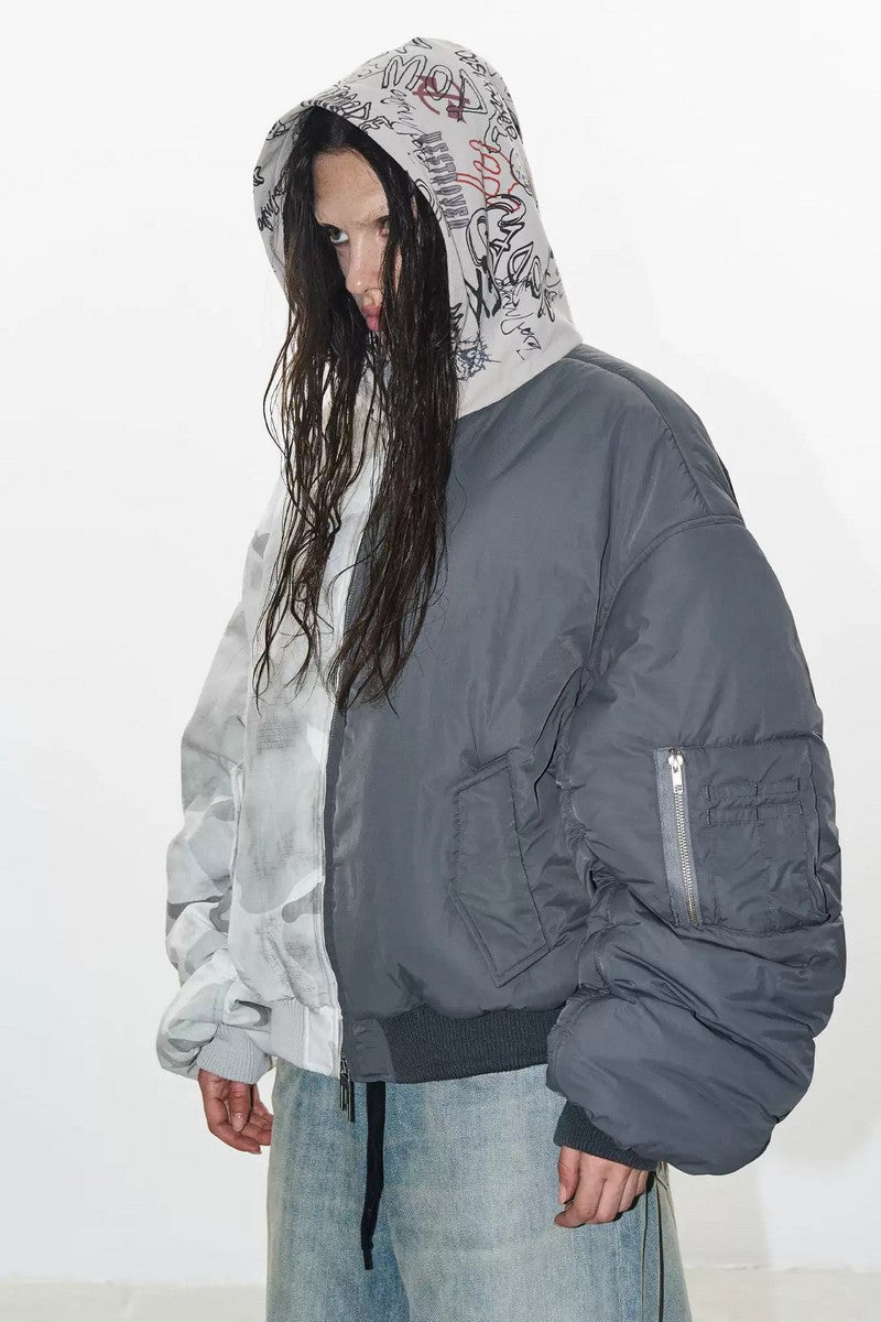 Graffiti Print Bomber Jacket – Copping Zone