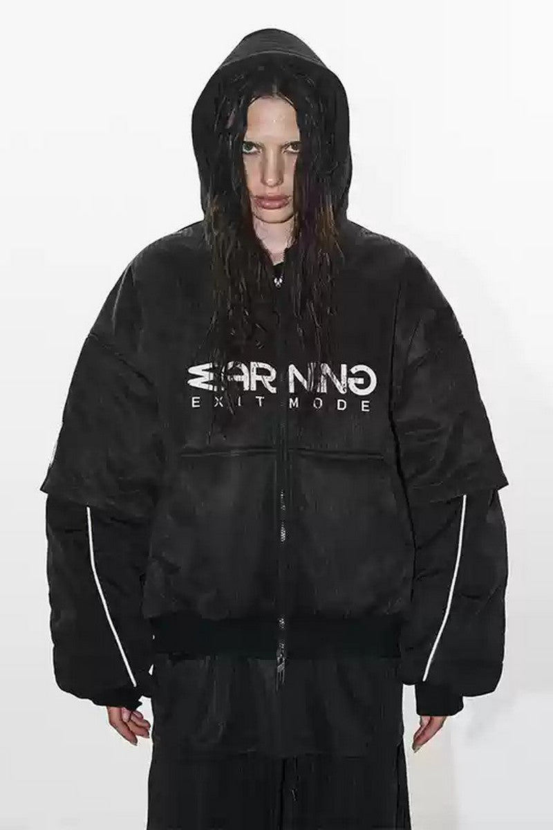 Layered Badge Hoodie Jacket - Blind/No Plan – Copping Zone
