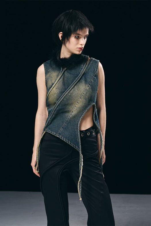 Irregular Denim Vest – Copping Zone