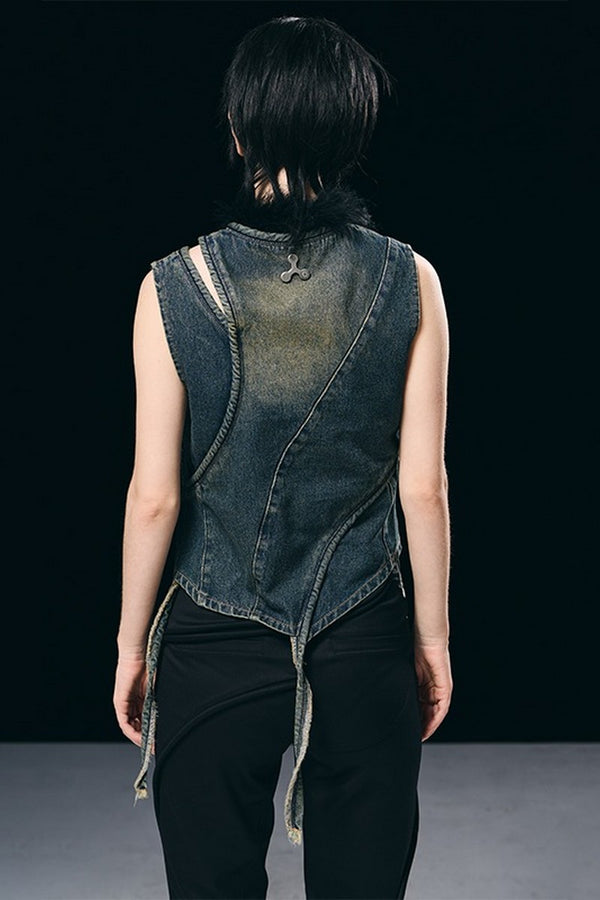 Irregular Denim Vest – Copping Zone