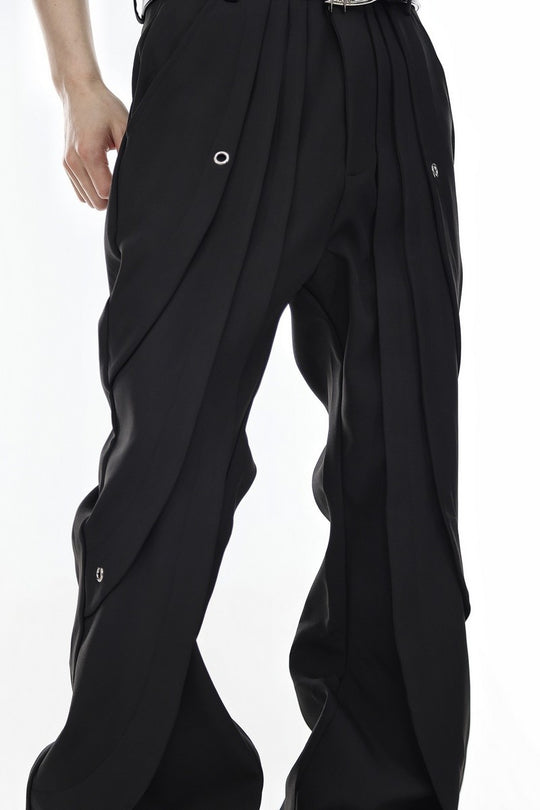 Pleated Flared Trousers – Copping Zone