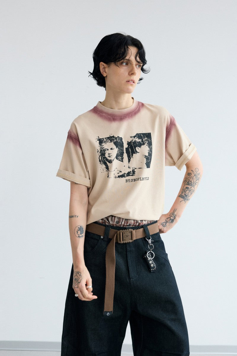 Spray Colorblock Heavy Tee - PeopleStyle – Copping Zone