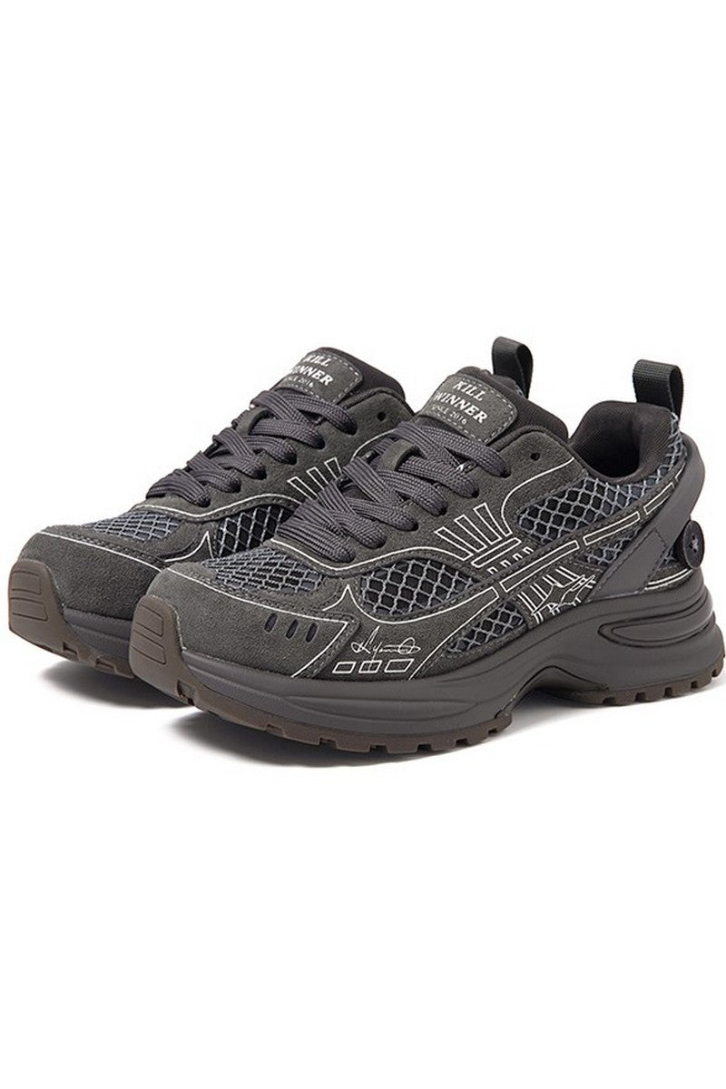 Gray Chunky Running Sneakers – Copping Zone