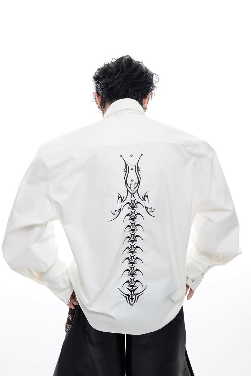 Embroidered Spine Deconstructed Shirt – Copping Zone